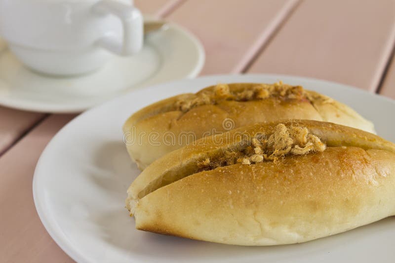 Bread and coffee stock photo. Image of cappuccino, breakfast - 45089722