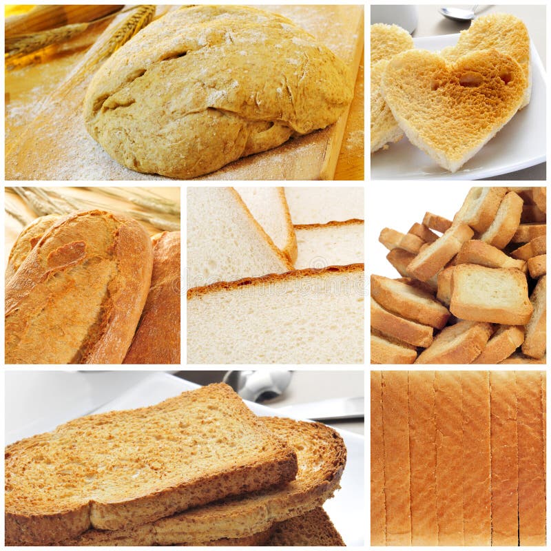Bread collage stock image. Image of diet, gastronomy - 37975407
