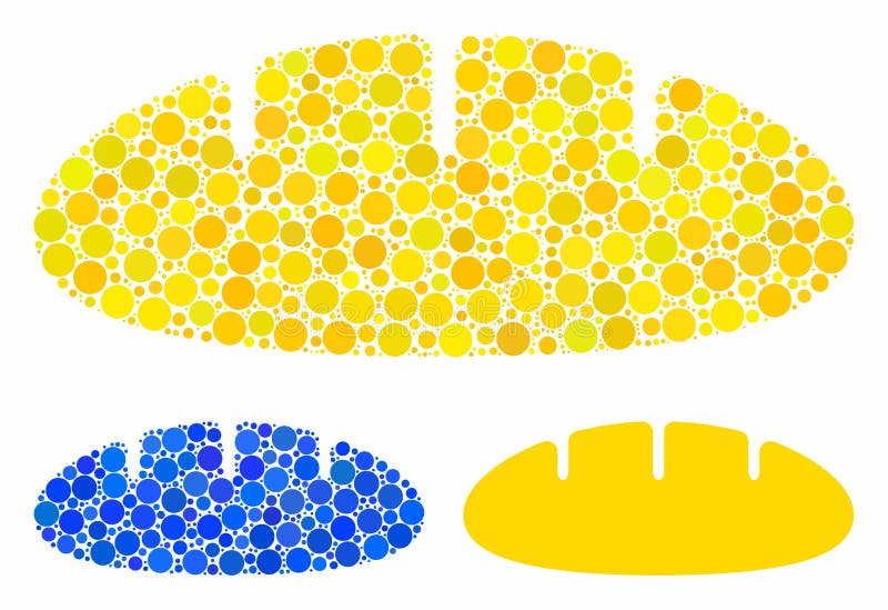 Bread Composition Icon of Circle Dots Stock Vector - Illustration of ...