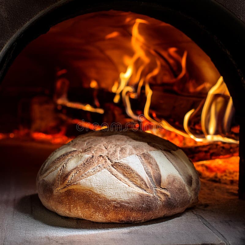 Bread Cooking in Oven, AI Generated Stock Illustration - Illustration ...