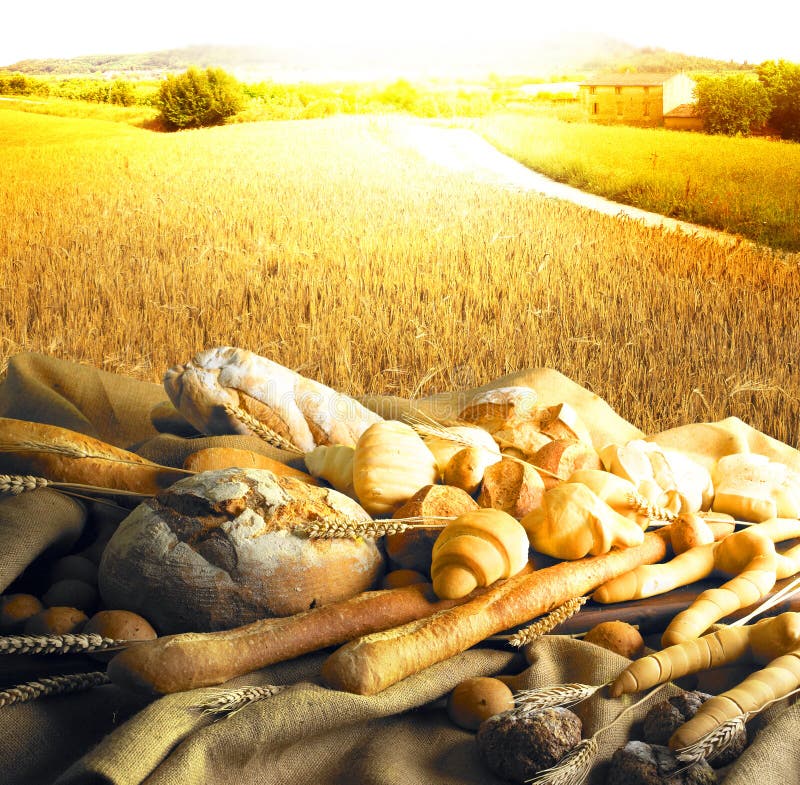 Bread in the country stock photo. Image of black, bowl - 67205142