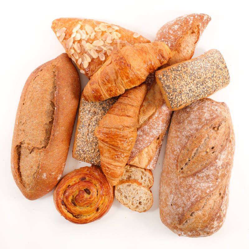 Bread and croissant stock photo. Image of bread, pastry - 125533876