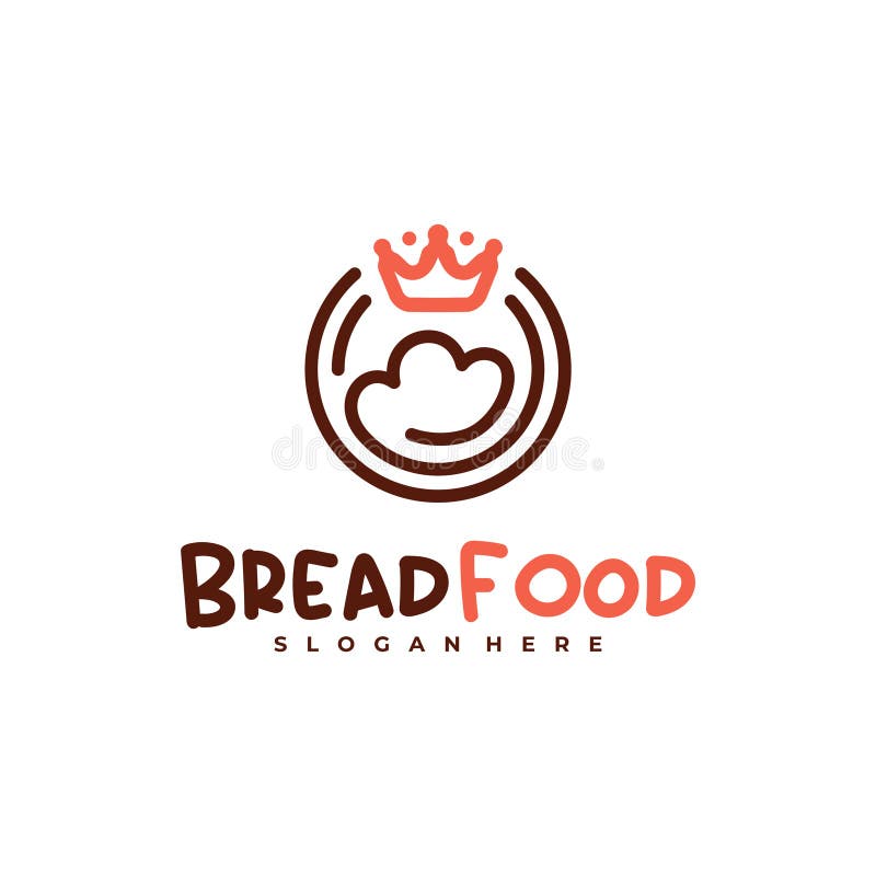 Bread Crown Logo Vector Template, Creative King Bread Logo Design ...