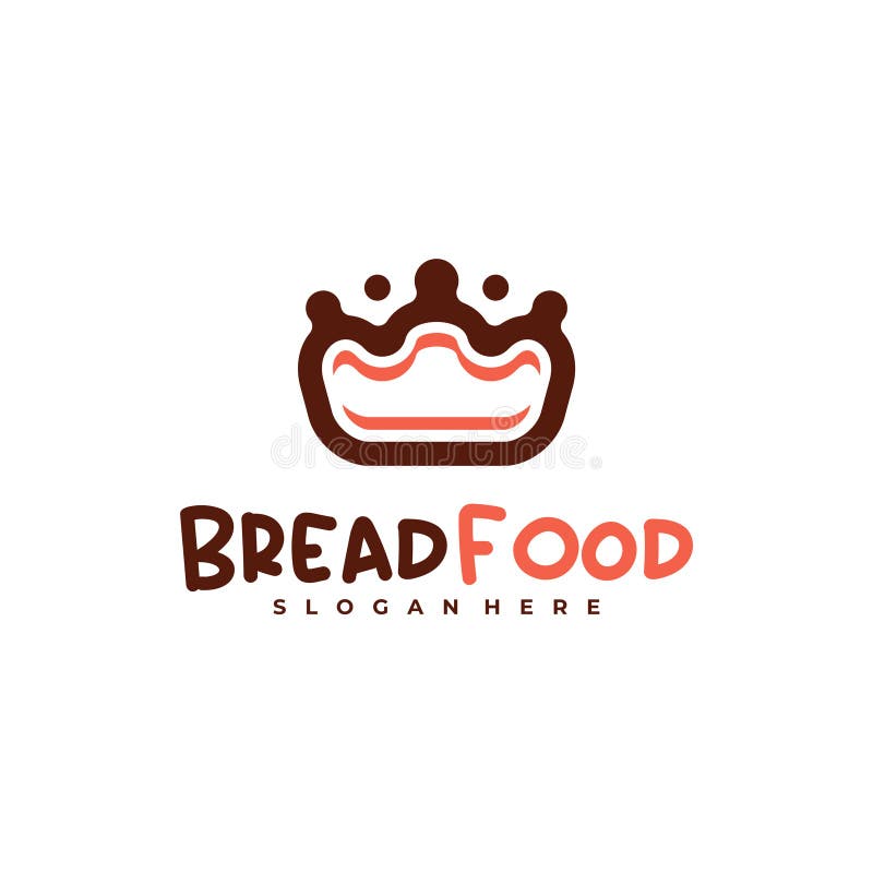 Bread Crown Logo Vector Template, Creative King Bread Logo Design ...