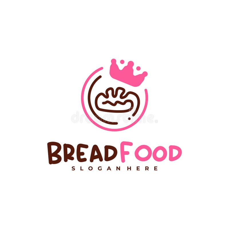 Bread Crown Logo Vector Template, Creative King Bread Logo Design ...