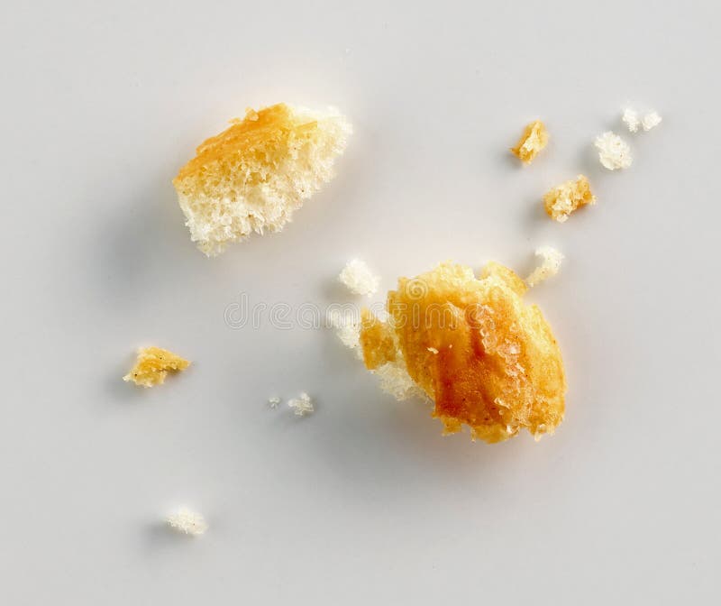 Bread Crumbs on White Background Stock Photo - Image of wheat, crumb ...