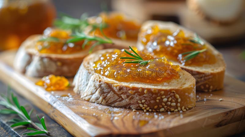 Bread with Delicious Durian Jam Topping, Cake with Delicious Durian Jam ...