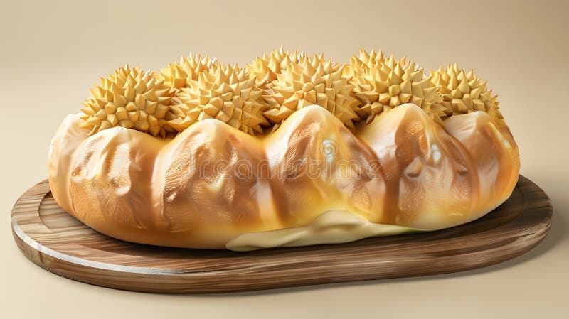 Bread with Delicious Durian Jam Topping, Cake with Delicious Durian Jam ...