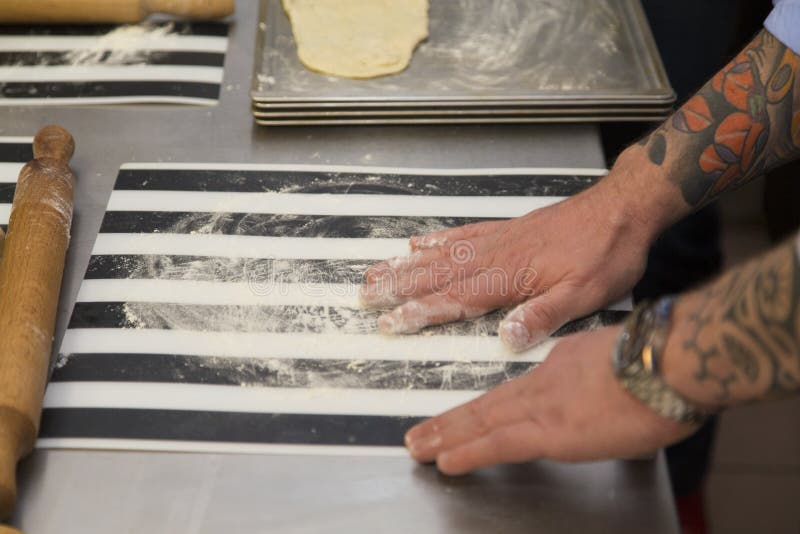 Preparing the Dough for Making a New Bread Stock Image - Image of dough ...