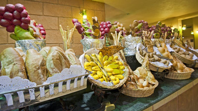 Bread Display at a Hotel Buffet Stock Photo - Image of dining, variety ...