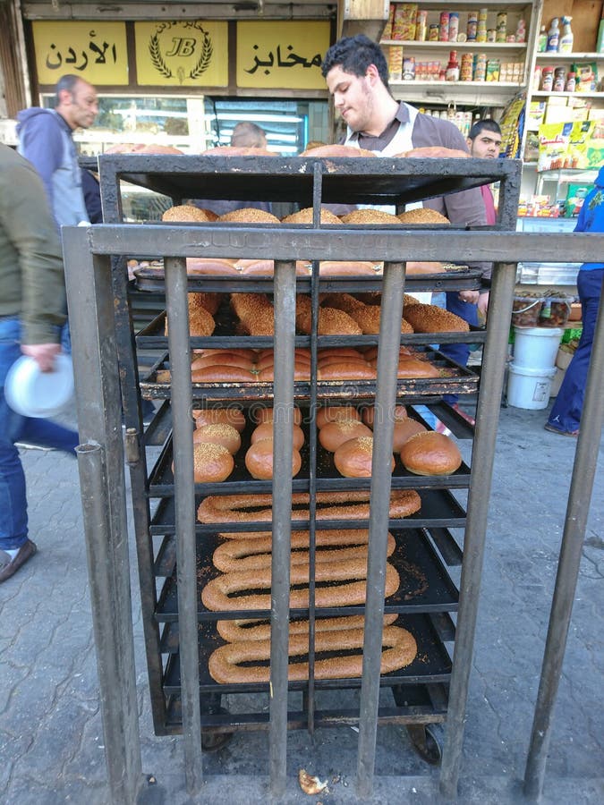 Bread Display on the Street in Amman, Jordan Editorial Image - Image of ...