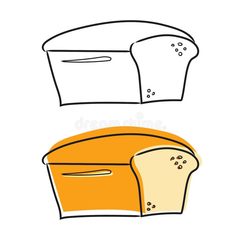 Bread Doodle. Vector Hand Drawn Sketch Illustration Stock Illustration ...