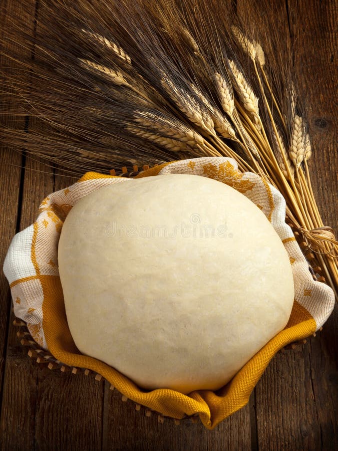 Bread dough stock photo. Image of basket, loaf, powder - 27577744