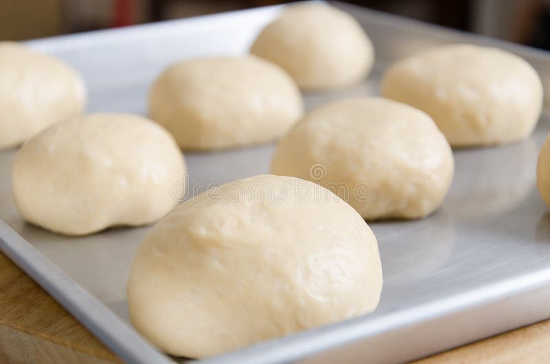 Bread Dough on Baking Tray Prepare for Bake Stock Image - Image of ...