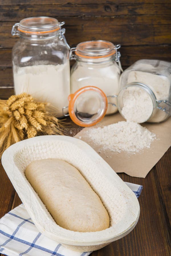 Bread Dough in the Fermentation Basket Stock Image - Image of bakery ...