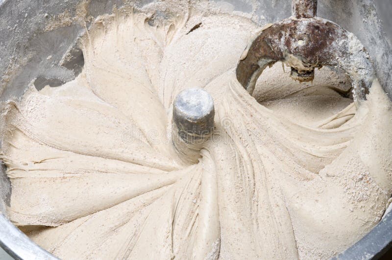 Bread dough and mixer stock photo. Image of baker, baking - 125139464