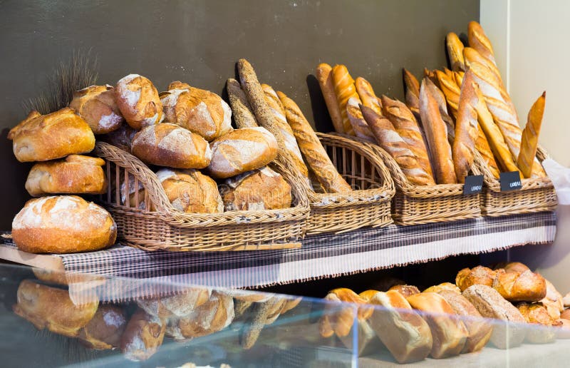 Bread in European bakery stock image. Image of typical - 277372231