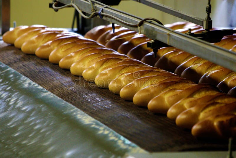 Bread factory production stock image. Image of bake, bread - 17481613