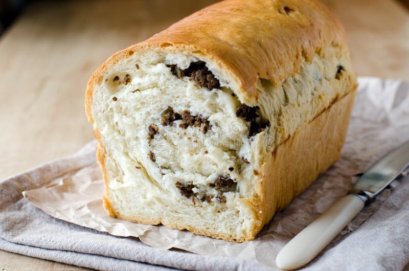 Bread with filling stock image. Image of food, delicious - 28200027