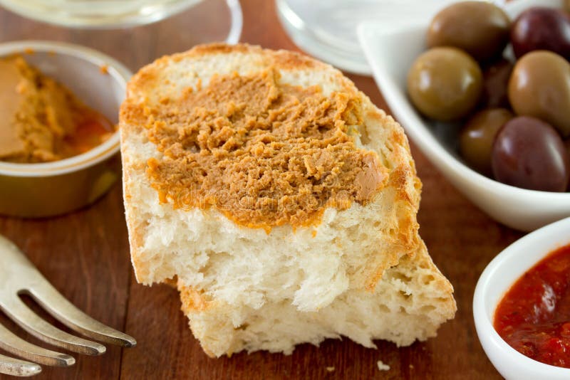 Bread with fish pate stock image. Image of healthy, appetizer - 32752727