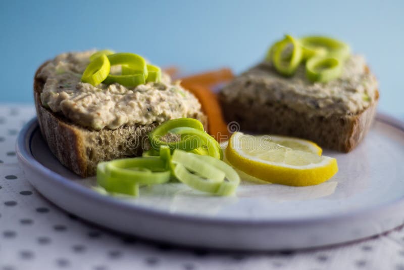 Bread with fish spread stock image. Image of mayonnaise - 170706125