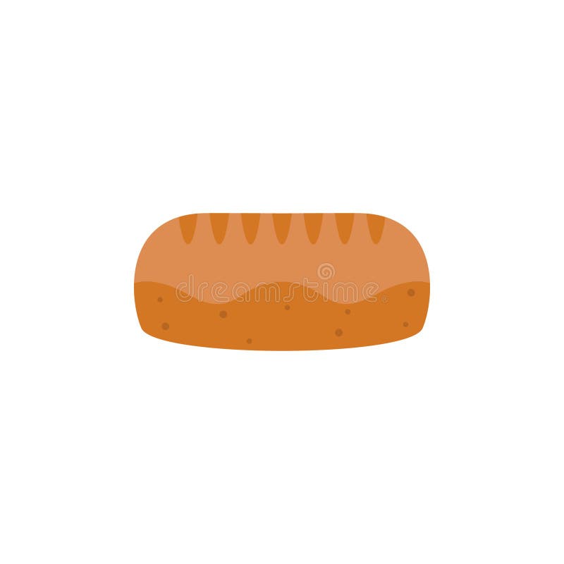 Bread Flat Design Vector Illustration Isolated on White Background Stock Vector - Illustration ...