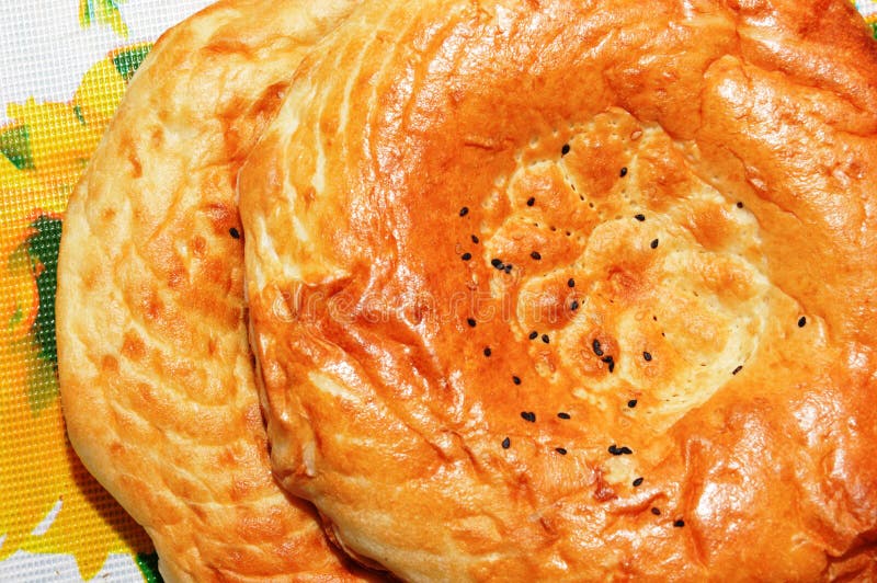 Bread Flatbread Round Shape Stock Photo - Image of dough, cuisine ...