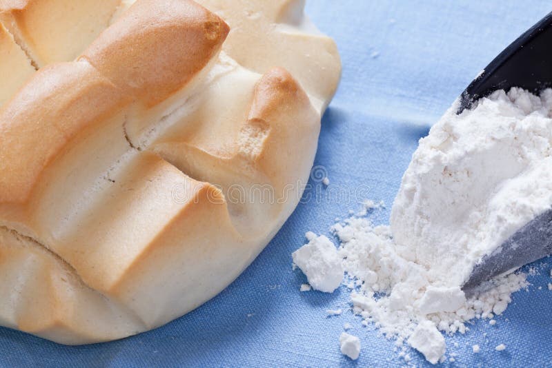 Bread and flour stock photo. Image of organic, cloth - 20197082