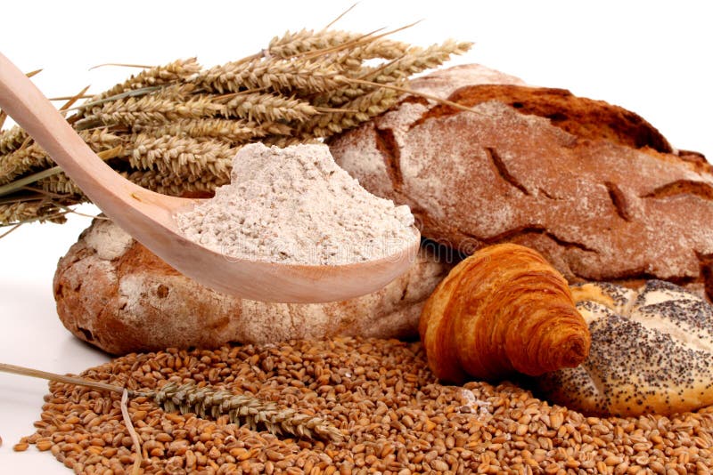 Bread and flour stock photo. Image of bread, kitchen - 21253036