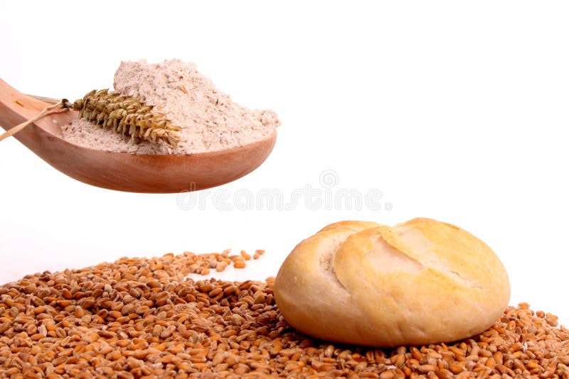 Bread and flour stock image. Image of dinner, baker, white - 21278065