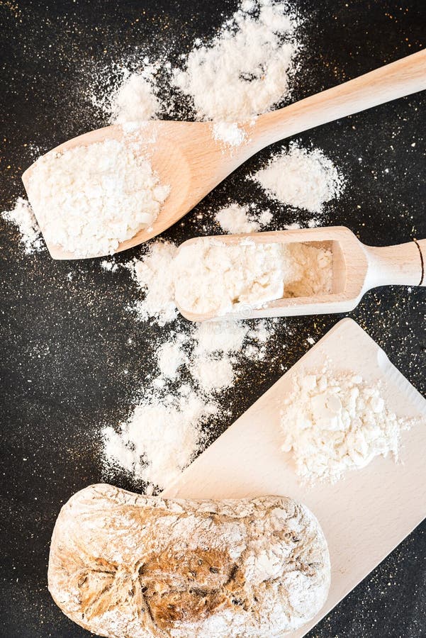 Bread and flour stock photo. Image of flour, harvest - 53790526