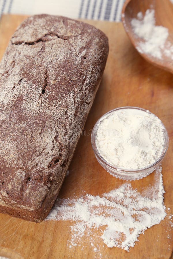 Bread and flour stock photo. Image of gourmet, healthy - 38990472