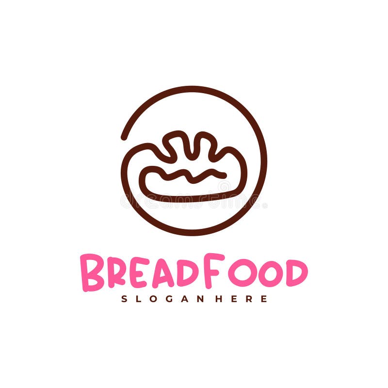 Bread Food Logo Vector Template, Creative Bread Logo Design Concepts ...