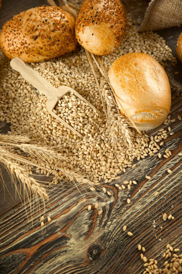 Bread Food and Wheat Concept Background Stock Photo - Image of bakery ...