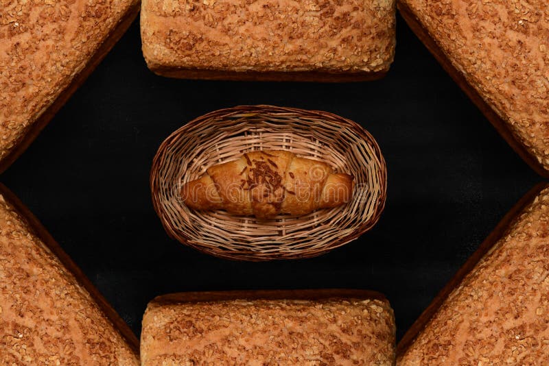 Bread Frame with Dark Rusty Background Stock Photo - Image of retro ...