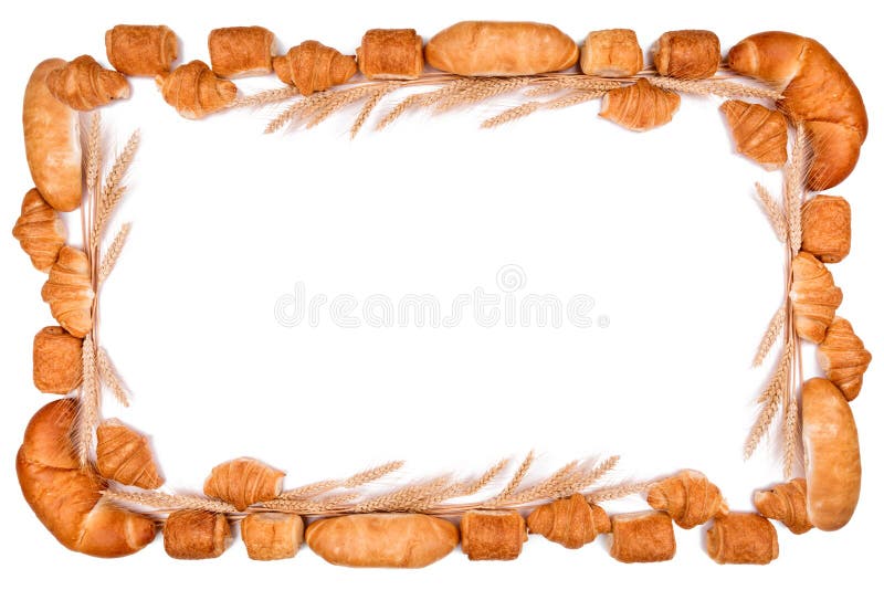 Bread frame stock image. Image of croissant, flour, closeup - 60949287