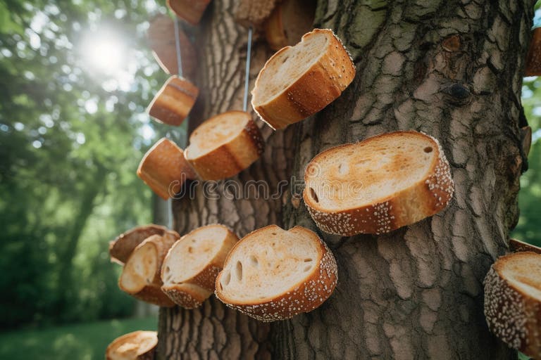 Bread Growing on Trees. Generative AI Stock Illustration - Illustration ...