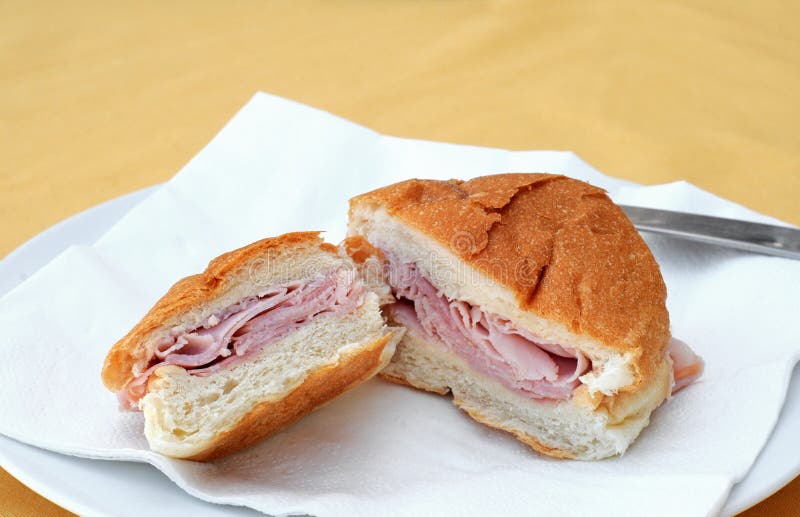 Bread and ham stock photo. Image of meal, sandwich, napkin - 21628982
