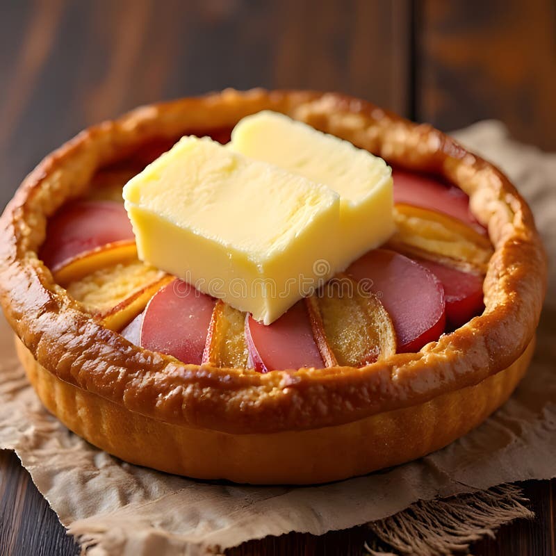 The Bread with Ham and Butter Ready for Breakfast Stock Photo - Image ...