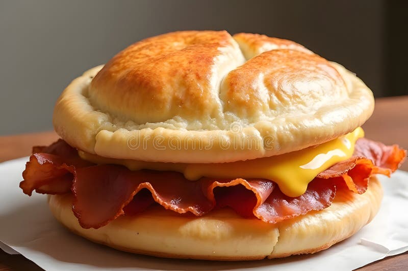 The Bread with Ham and Butter Ready for Breakfast Stock Image - Image ...