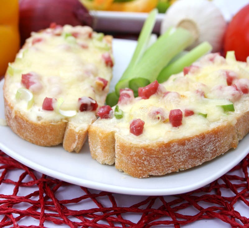 Bread with ham and cheese stock image. Image of snack - 37202671