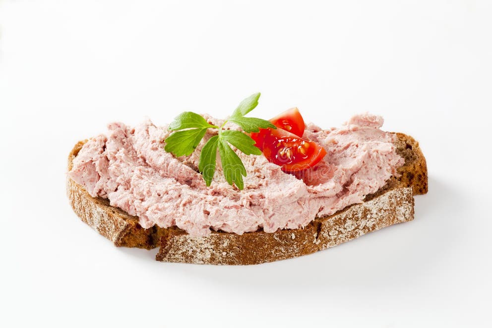 Bread and ham spread stock image. Image of bread, background - 60834197
