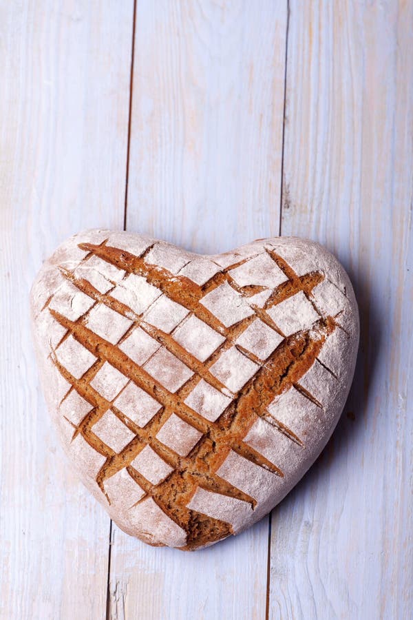 Heart made of bread stock photo. Image of dish, idea - 51589206