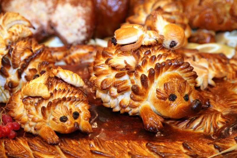 Bread hedgehog stock photo. Image of colorful, berry, creativity - 7891780