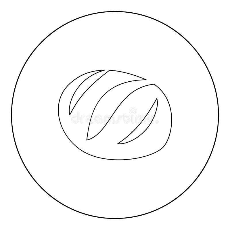 Bread Icon Black Color in Circle Stock Vector - Illustration of sign ...
