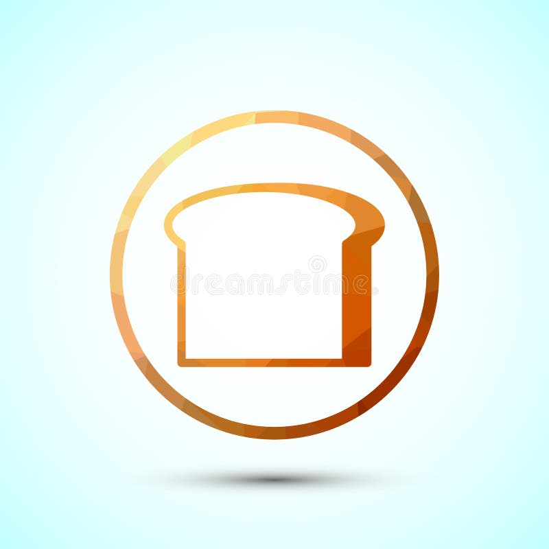 Bread Icon Design Illustration, Bakery Icon, Low Poly Style Stock ...