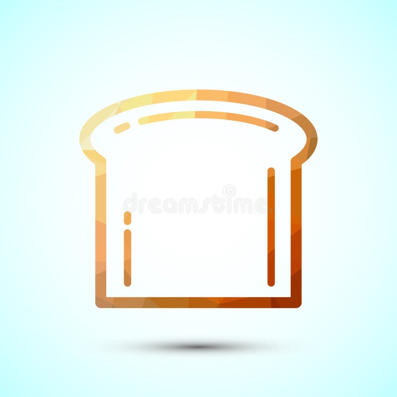 Bread Icon Design Illustration, Bakery Icon, Low Poly Style Stock ...