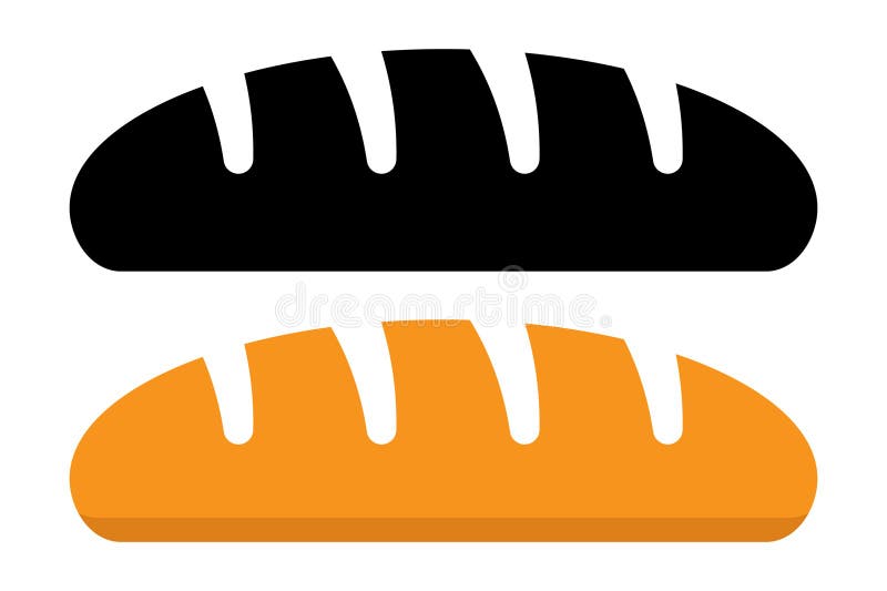 Bread Icon, Bread Loaf Flat Icon. Stock Vector - Illustration of ...