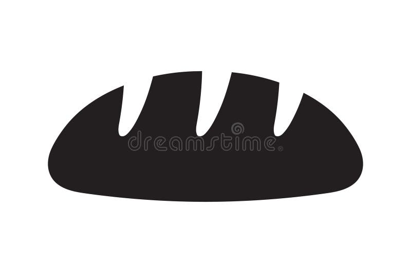 Bread Icon, Bread Loaf Flat Icon. Stock Vector - Illustration of baker ...