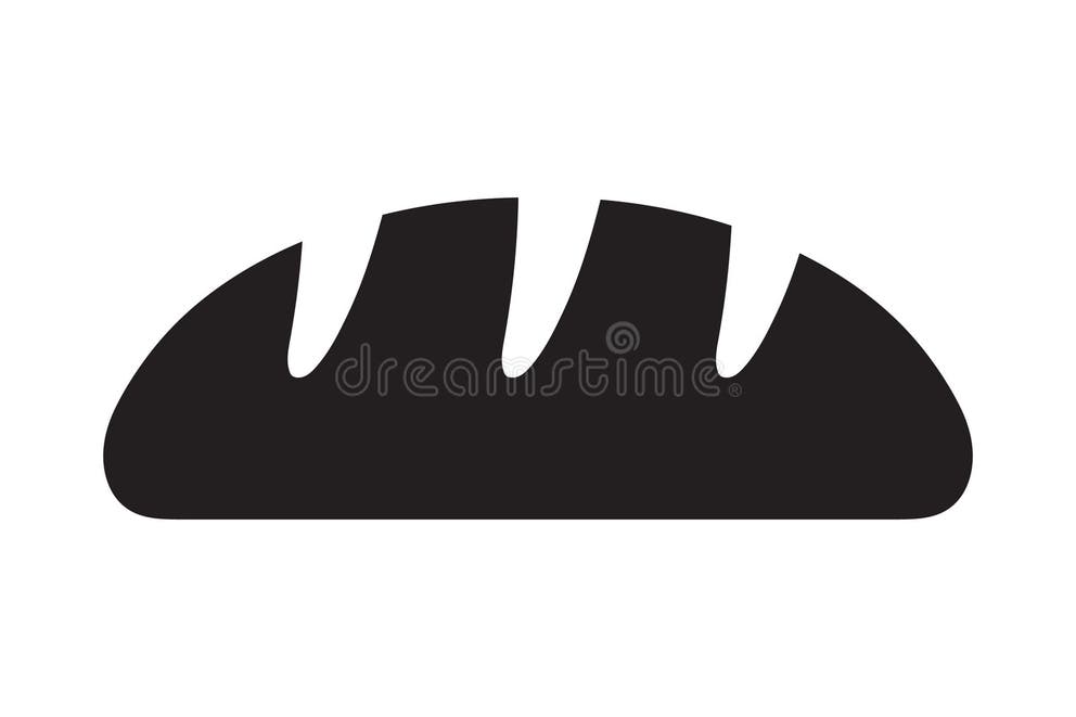 Bread Icon, Bread Loaf Icon. Stock Vector - Illustration of bread, flat ...